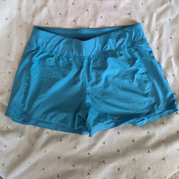 Athleta | Shorts | Athleta Womens Running Workout Shorts Turquoise Blue ...